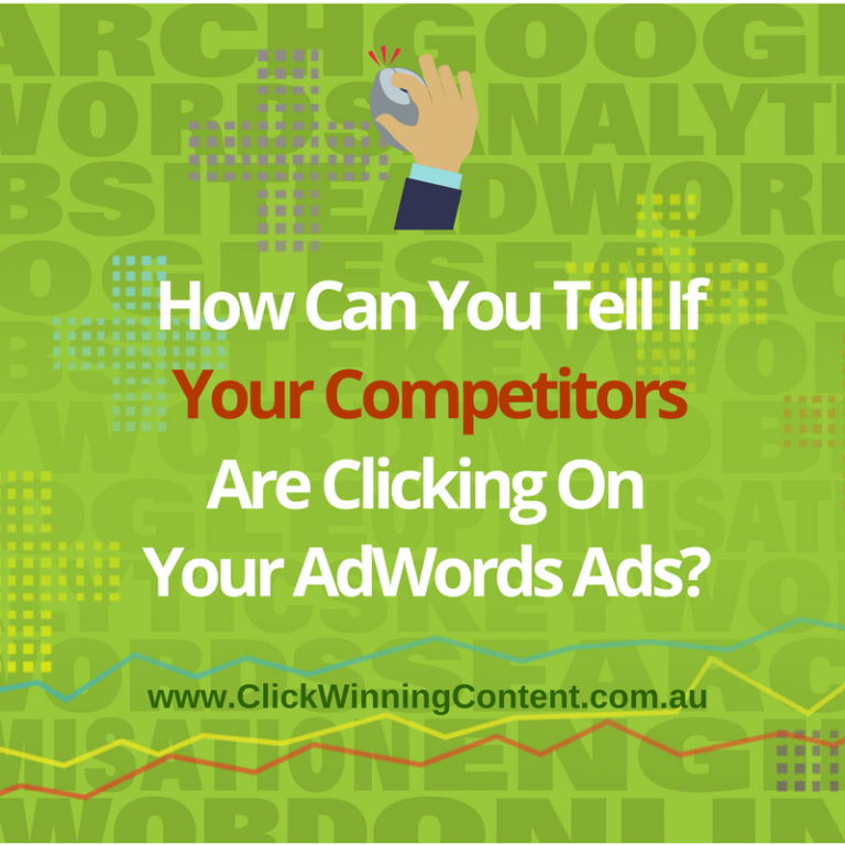How can you tell if your competitors are clicking on your AdWords ads?