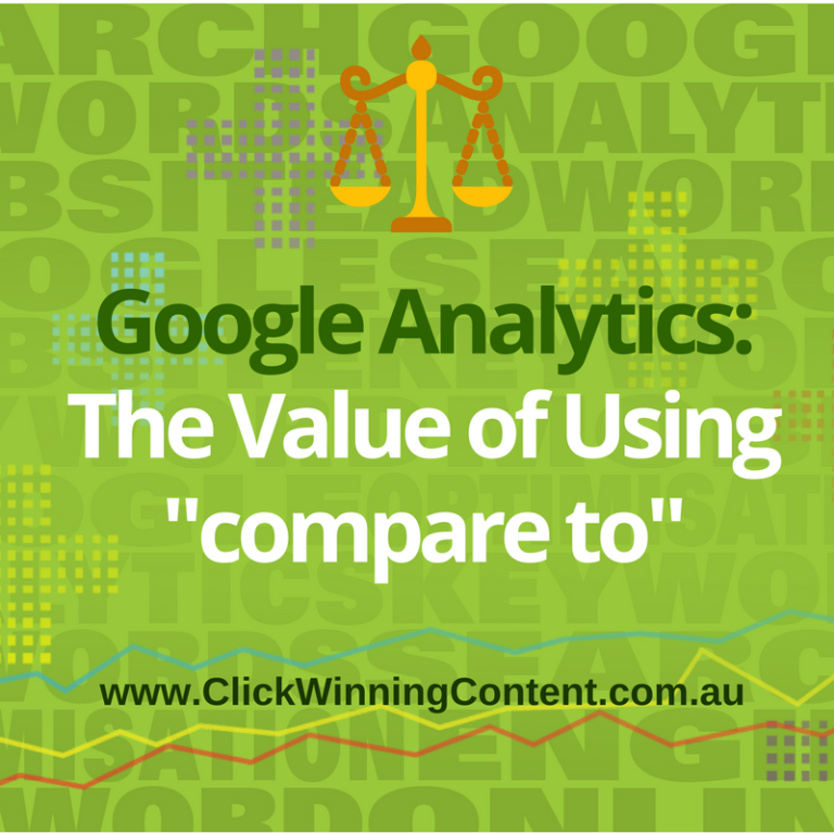Google Analytics: The Value of Using "Compare to"